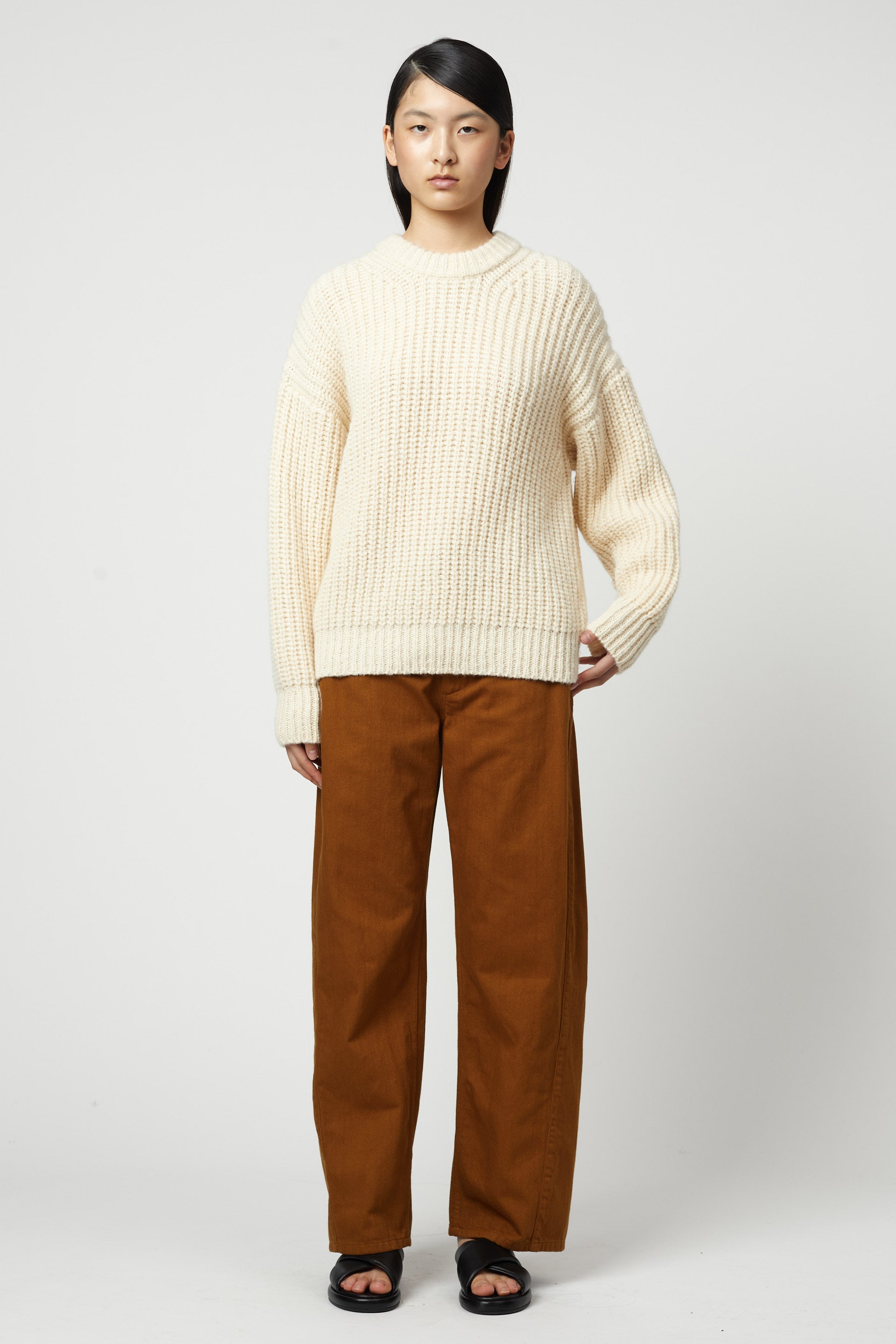 ALPACA RIB SWEATER at Atelier Delphine
