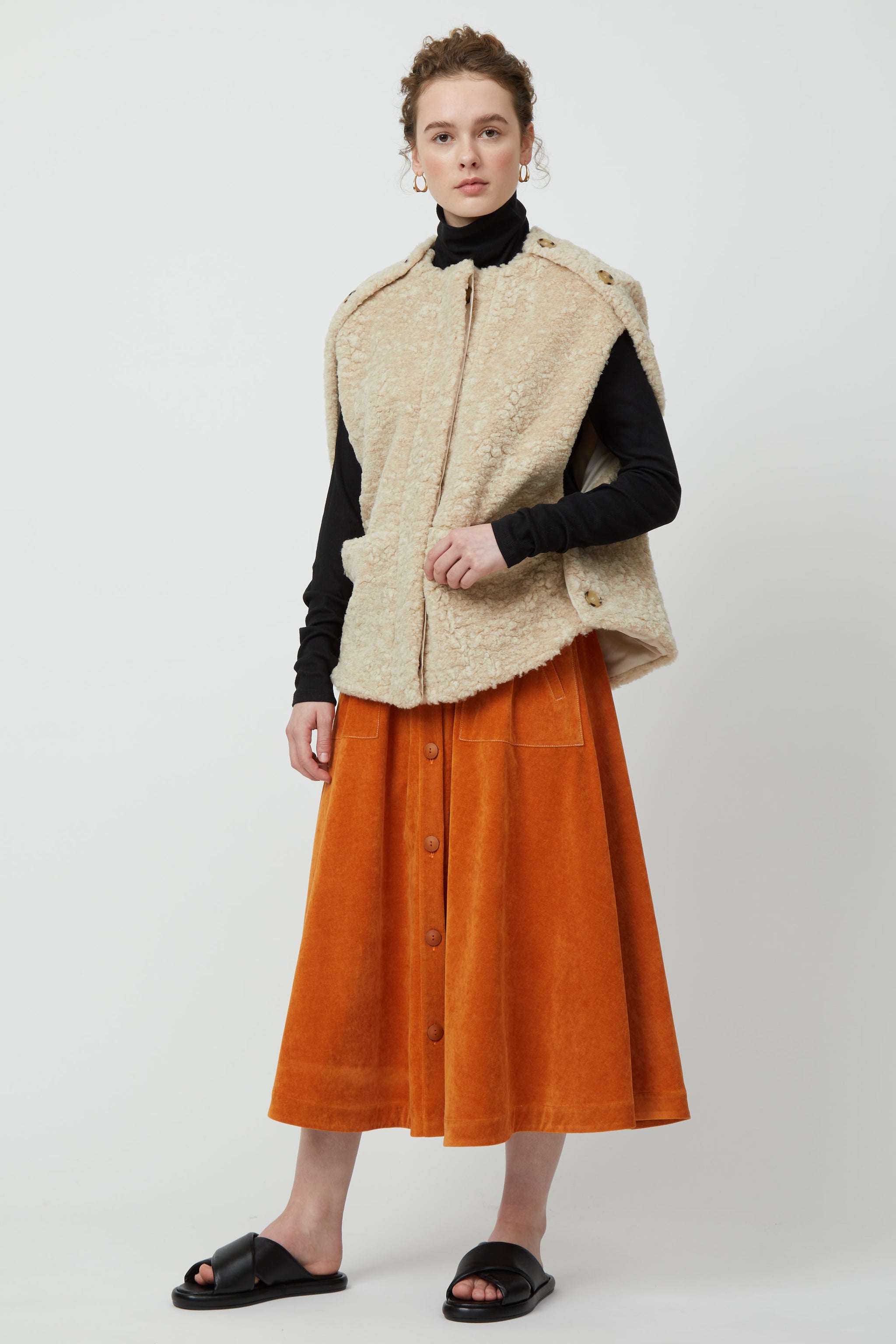 Bea Vest in Fur-Free Fur at Atelier Delphine