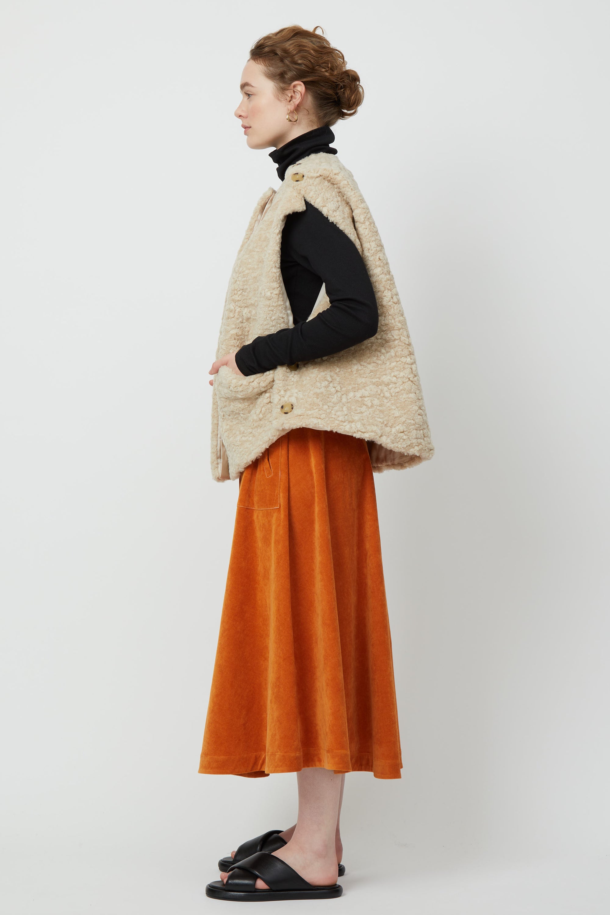 Bea Vest in Fur-Free Fur at Atelier Delphine