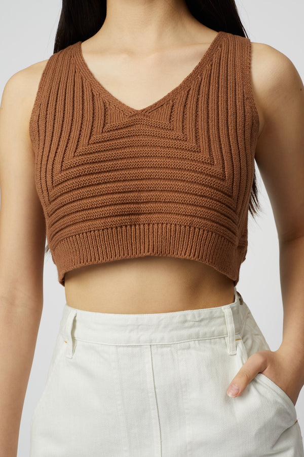 CROPPED RIB TOP at Atelier Delphine